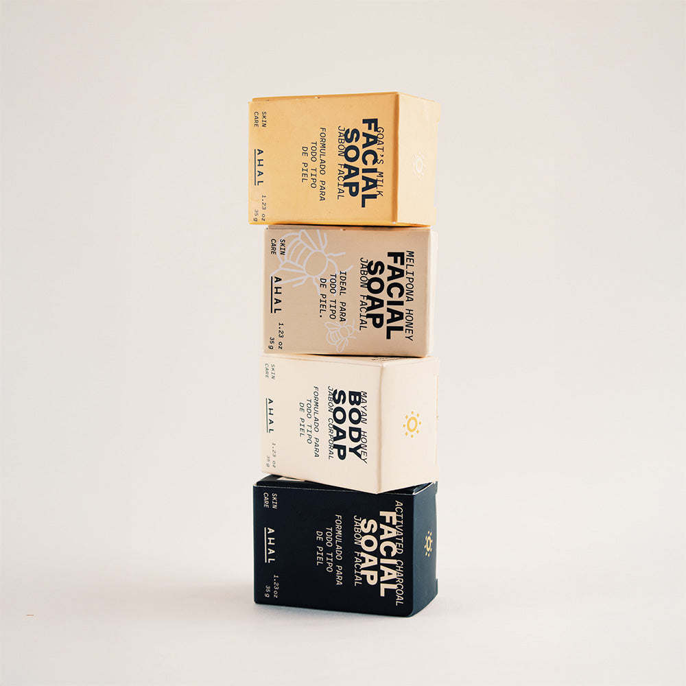 4 Pack - Mini Jabones Faciales – AHAL Bio Cosmética